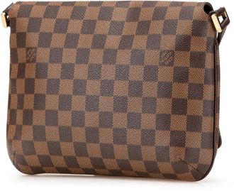 Louis Vuitton Hobo Bags - Damier Ebene Musette Tango Short Strap - Gr. unisize - in Braun - f&uuml;r Damen