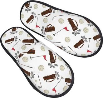 Generic Pantoufle Maison Motif Sur Le Th&egrave;me Du Golf Chaussons Maison Confortable Chaudes Pantoufles Portative Hiver Chaussures Chaudes Pour Maison Salon H&ocirc;tel