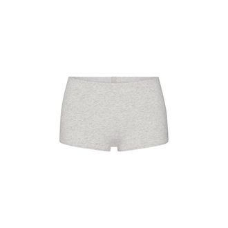 SKIMS Shorty court en coton m&eacute;lang&eacute;