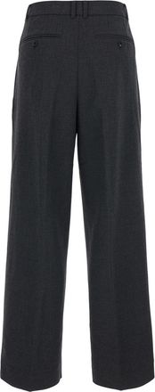 Dunst Double-Pleated Wide-Leg Trousers - Gray