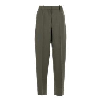 Toteme Femme, Pantalons, Vert, Taille: 40 FR Pantalon Tailleur Large