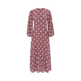 La DoubleJ Floral Hourglass Kleid - - Dresses - Damen - Lila - XL