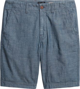 Superdry Herren Vintage International Chinoshorts Chambray Blau 30