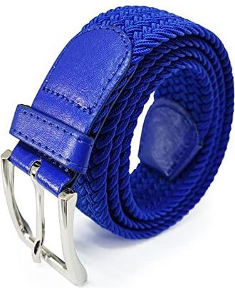 Glamexx24 Ceinture élastique unisexe en tissu tressé, extensible et réglable pour homme et femme, plusieurs couleurs disponibles, largeur de 3,5 cm, longueur de