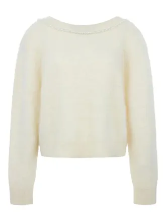 Bernadette pull Solene à ornements de perles - Tons neutres