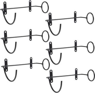 Cabilock 6 Stück Teiliges Wand weinflaschenregal aus Leichtem Eisen Robustes Metall Design Praktische Wandhalterung für Wohnzimmer Bar Weinkeller Einfache Mont