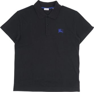 Burberry Homme, Tops, Noir, Taille: XL Polo en Piqu&eacute; de Coton