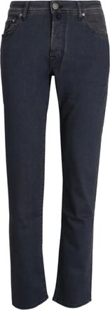 Jacob Cohen jean à patch logo - Bleu