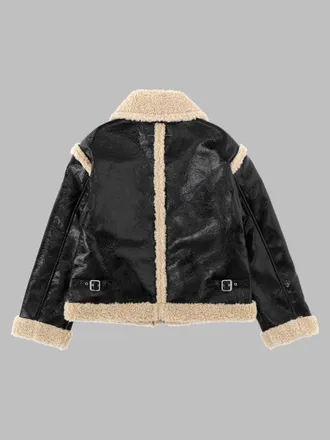 Maison Margiela Shearling-Trimmed Jacket - Black