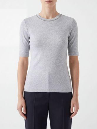 Brunello Cucinelli T-Shirt Femme couleur Gris