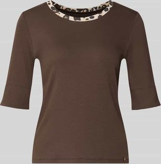 Marc Cain T-Shirt mit kontrastierendem Ausschnitt REMIX SPORTS E
