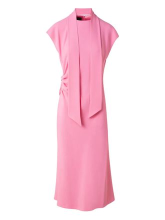 Akris robe longue à design drapé - Rose