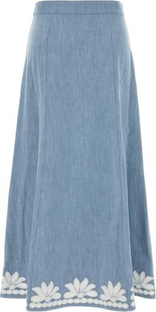Valentino Garavani Denim Skirt - Blue