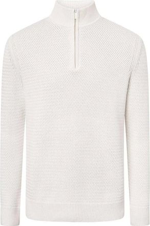 Strellson Homme, Pulls, Blanc, Taille: M Pull &agrave; col roul&eacute; zipp&eacute;