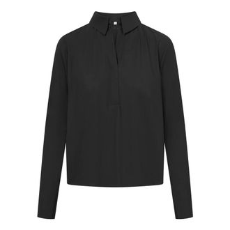 Raffaello Rossi Bluse Langarm Tiefer Polo-Ausschnitt - - Blouses & Shirts - Damen - Schwarzk - L