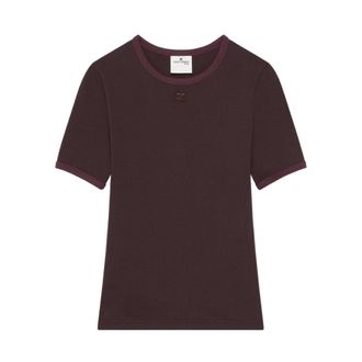 Courr&egrave;ges Femme, Tops, Rouge, Taille: 36 FR T-Chemises
