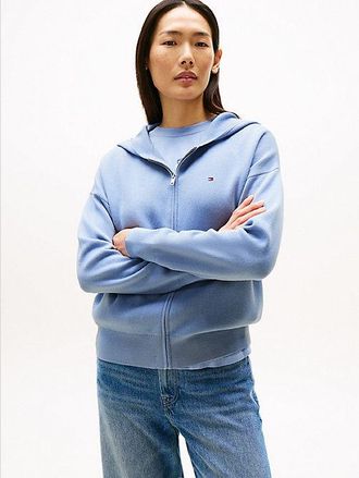 Tommy Hilfiger Cardigan à capuche zippé en jersey