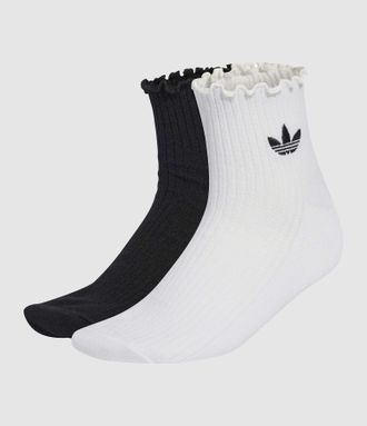 adidas Chaussettes Ruffle 1/4 S 2P White/Black