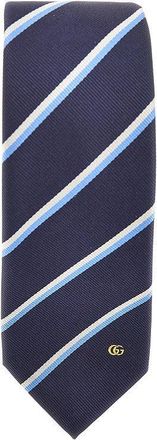 Gucci Striped silk necktie Man One Size