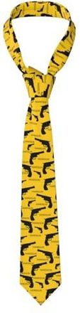 Generic Cravate Homme Pistolet &Agrave; Main Jaune Fine Men Tie Classique Cravate Pour Hommes Pour Remise De Dipl&ocirc;me Travail Accessoires