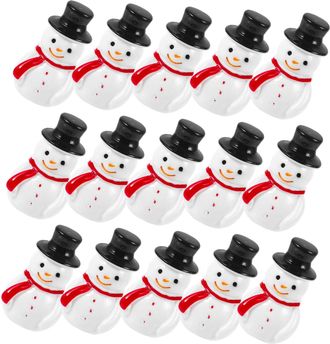 Cabilock 36 Stück Weihnachten Schneemann Ornamente Miniatur-Schneemannfiguren Miniatur -Schneemännerverzierungen Mini-Schneemannfiguren Mikrolandschafts-Weihna