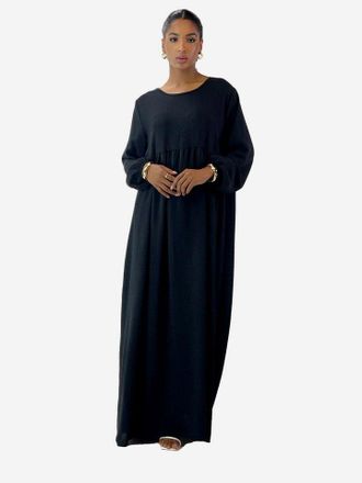Elara Maxikleid Damen Maxikleid Oversize One Size - Lockere Langarm Abaya