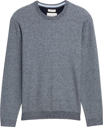 Tom Tailor Herren 1047570 Strickpullover aus Bio-Baumwolle, 38775-Light Blue Navy Twotone, XS