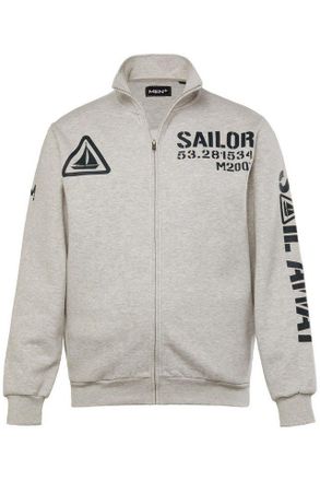 Men Plus Fleecejacke Sweatjacke Stehkragen