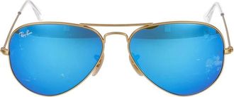 Ray-Ban unisex, Accessoires, Jaune, Taille: 55 MM Aviator Large Metal Lunettes de soleil