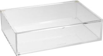Russell+Hazel 98147 Acryl-Klappbox, mittelgro&szlig;, 24,1 x 16,5 cm, Schreibtisch-Organisation, transparent, 1 St&uuml;ck