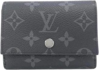 Louis Vuitton Portefeuille Tri-fold Monogram Eclipse Pre-owned - Femme - Pre-owned - Noir - Taille: ONE Size