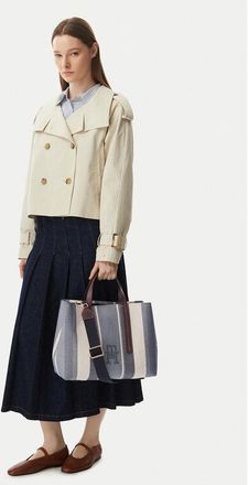 Tommy Hilfiger Handtasche Th City Satchel Jacquard AW0AW18733 Blau