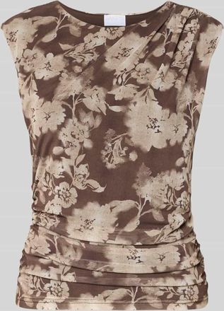 Jake*s T-Shirt mit Raffungen und Rundhalsausschnitt