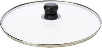 Ibili 970732 Couvercle 32 cm en Verre + Inox Transparent/Argent/Noir