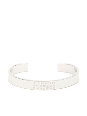 Maison Margiela bracelet à logo Numeric gravé - Argent
