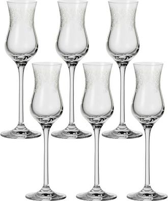 Leonardo Leonardo Chateau Grappa-Glas, Schnaps-Glas mit gezogenem Stiel, sp&uuml;lmaschinenfeste Digestif-Gl&auml;ser, 6er Set, 9 cl, 061594