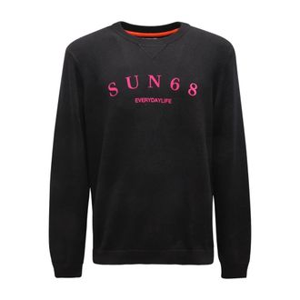 Sun 68 K42116 Woll-/Baumwollpullover - - Knitwear - Herren - Schwarzk - 3XL