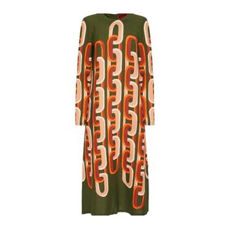 La DoubleJ Lang&auml;rmeliges Midi-Swing-Kleid - - Dresses - Damen - Mehrfarbig - S