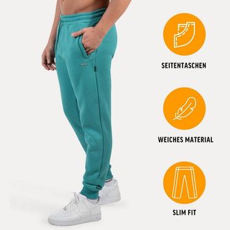 Smilodox Jogginghose Thilo Trainingshose mit Elastikbund & Seitentaschen, Regular Fit Mit B&uuml;ndchen am Bein, Bequeme Passform, Sport & Freizeit