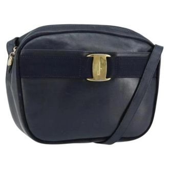 Ferragamo Pre-owned Leder Crossbody Bag - - Pre-owned - Damen - Blau - ONE SIZE