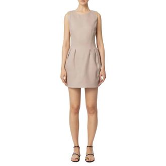 Elisabetta Franchi Femme, Robes, Gris, Taille: 40 FR Robe Gabardine en m&eacute;lange de lin