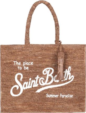 MC2 Saint Barth Femme, Sacs, Brun, Taille: ONE Size Mini Vanity Raffia