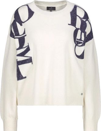 Monari Rundhals-Strickware - - Knitwear - Damen - Wei&szlig; - L
