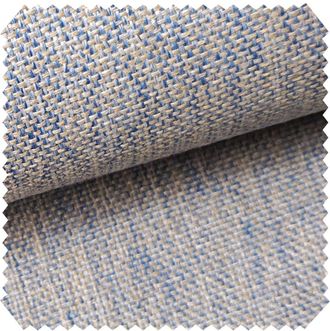 Novely LARISO - Gewebter Polsterstoff - Melierter Möbelstoff - Flachgewebe - Meterware 1lfm | Farbe: 73 Hellblau Beige