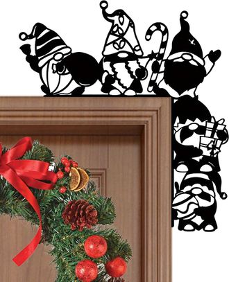 Generico Weihnachtsdekoration für Türecken, Weihnachtsdekorationen für Türen, Türdekoration, Heimdekoration, Metallschild, lustige Kindermädchen