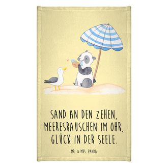 Mr. & Mrs. Panda G&auml;ste Handtuch Sommer Meer Gl&uuml;ck - Geschenk, Strandspazierg&auml;nge, Kinder Handtuch, Fr&uuml;hling, Sonnenstrahlen, Wetter w&auml;hrend des