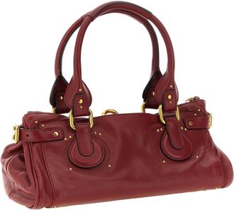 Chlo&eacute; Paddington Shoulder Bag - Burgundy