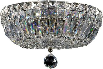 Maytoni Basfor Plafonnier semi-encastr&eacute; nickel antique et cristal, 3 lumi&egrave;res, E14