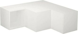 Dmora Dmora - Meuble tv Dfallett, Buffet de salon, Armoire basse pour tv, Base murale de rangement, 90x92h32 cm, Blanc