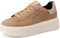 Queen Helena Baskets Platform Sneakers avec strass pour femme X31-12, X33 4 Camel, 39 EU